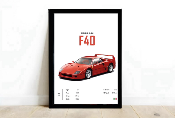 Ferrari F40 Frame – Poster Masr